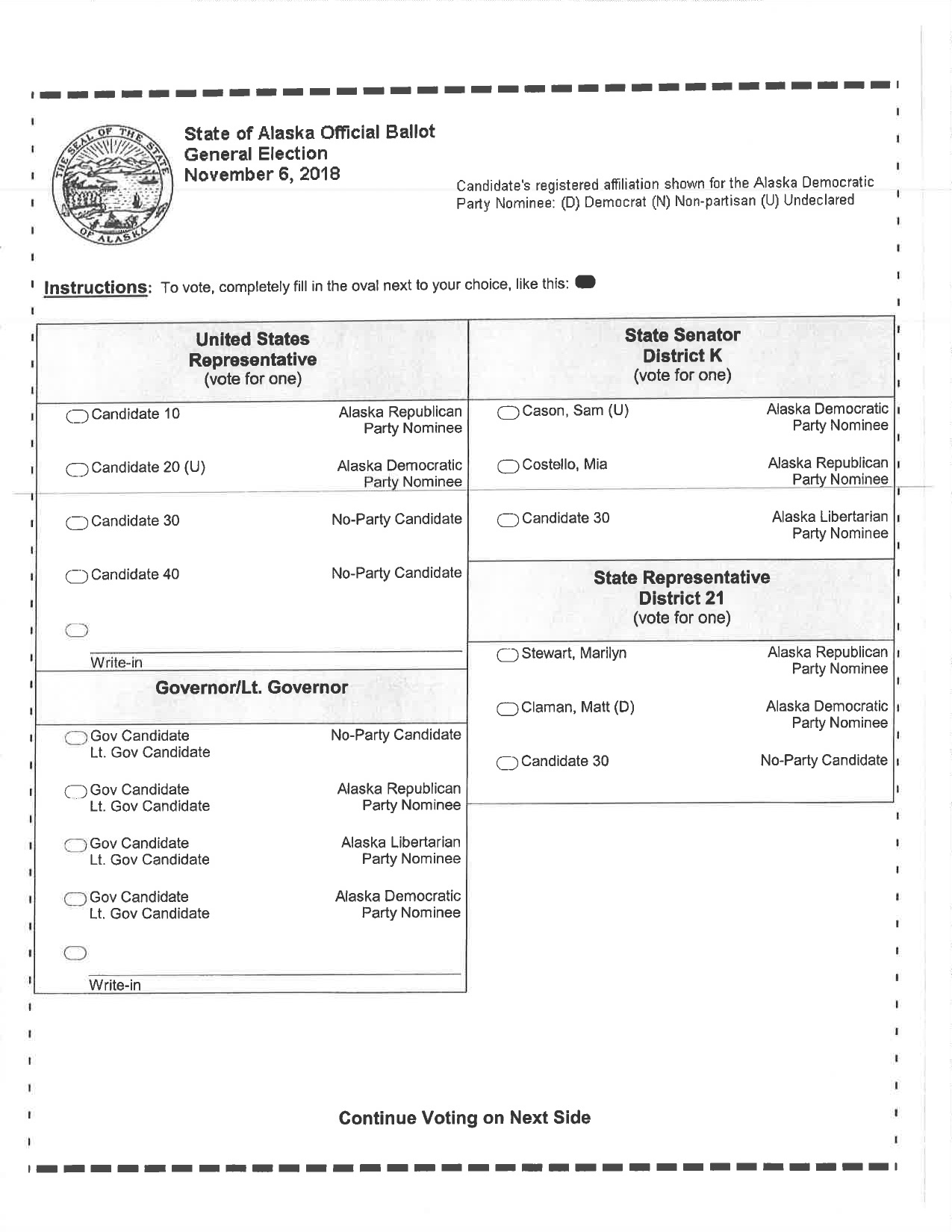 General election ballot: Another day, another version - Must Read Alaska