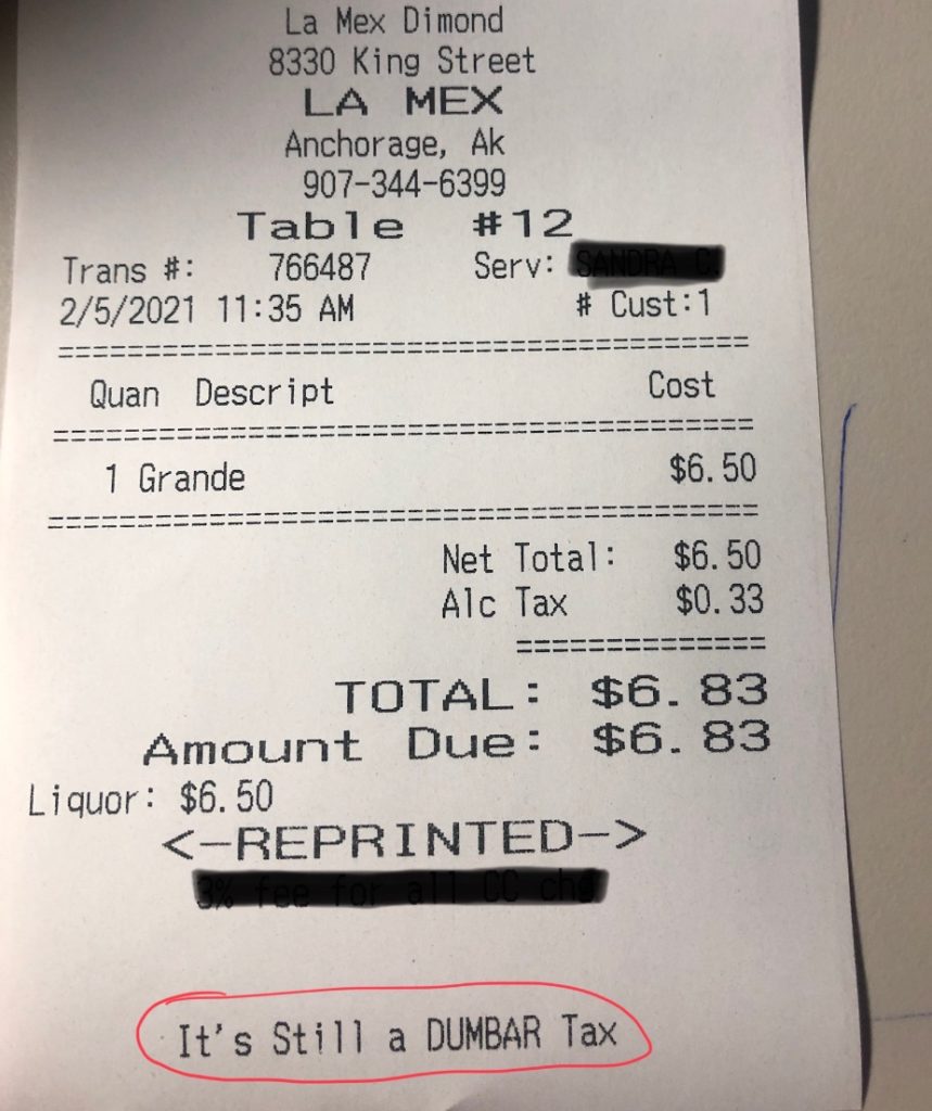 Restaurant forced by Municipality to remove 'Dunbar tax' from receipt ...