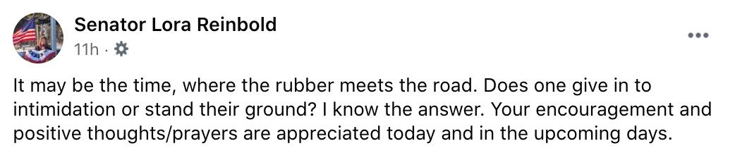 Sen. Reinbold leaves Senate floor after refusing mask - Must Read Alaska