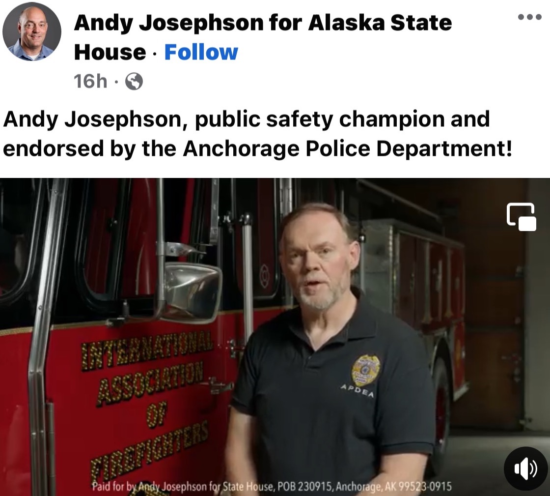 Pants on fire: Andy Josephson says police and fire departments endorse ...