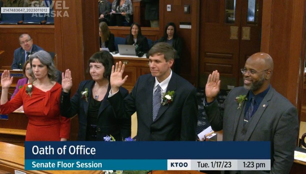 Senators sworn in, but Sen. Mike Shower no-show - Must Read Alaska