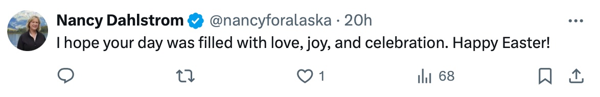 Peltola had nothing to say to Alaskans about Easter - Must Read Alaska