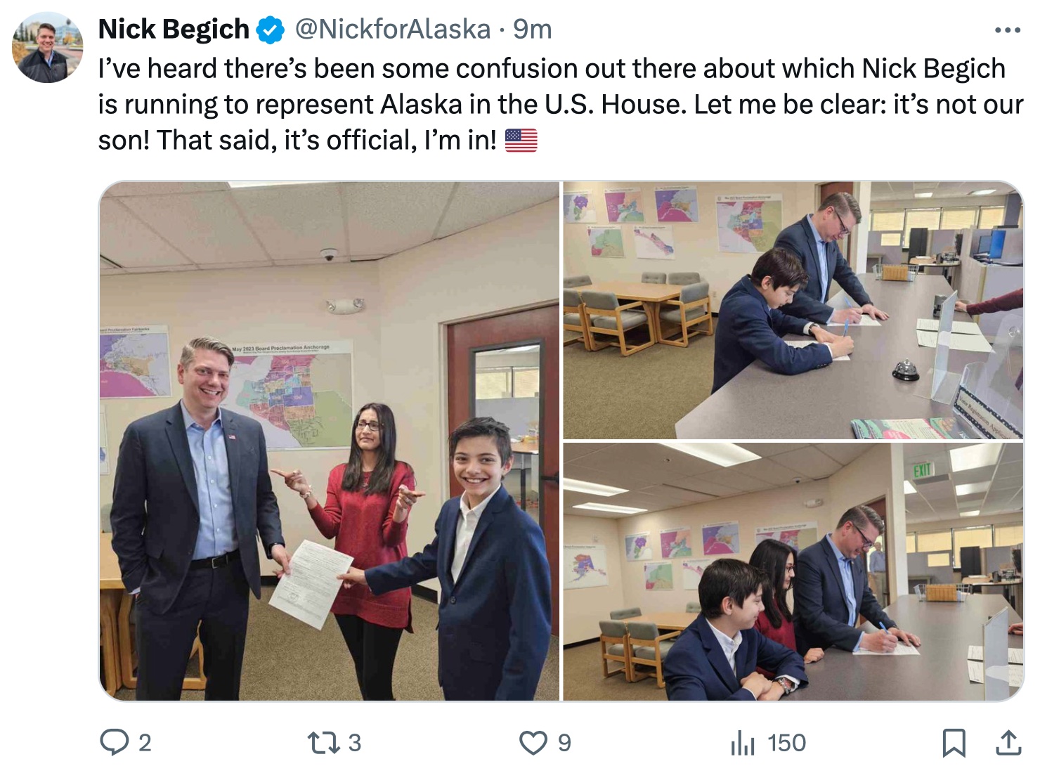 Alaska's major candidates for Congress have all filed: Nick Begich ...