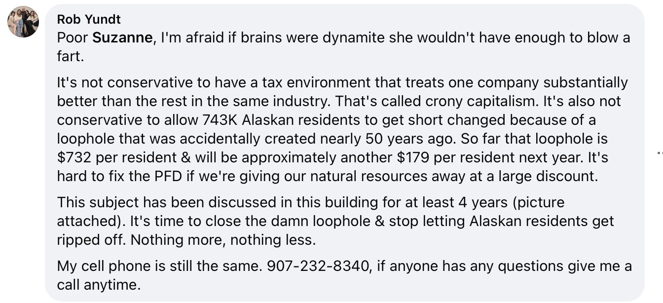 Michael Tavoliero: What happened to Sen. Rob Yundt? - Must Read Alaska