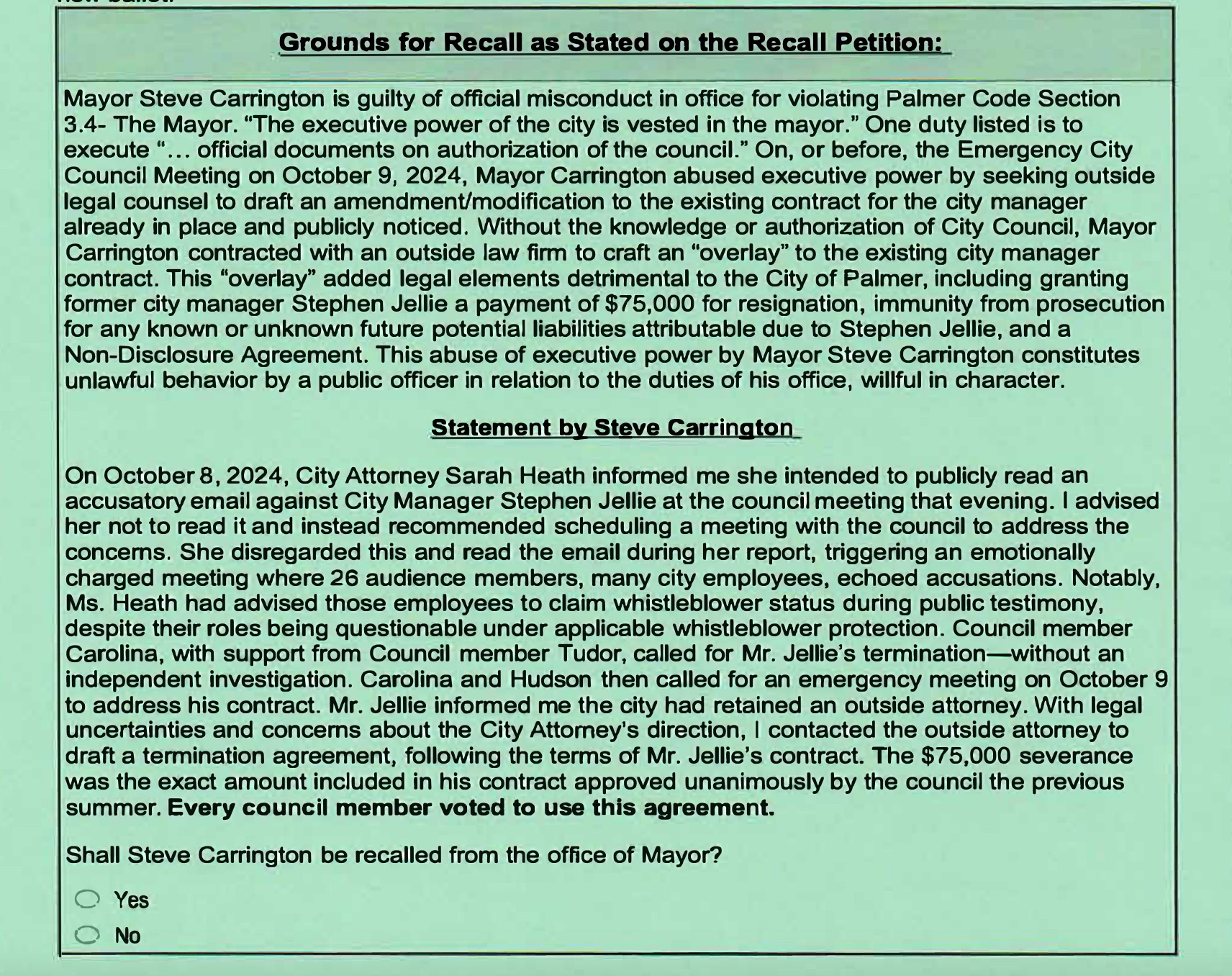 Recall: Palmer voters will decide fate of mayor in May - Must Read Alaska