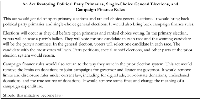 Lieutenant Governor Approves Petition to Repeal Ranked-Choice Voting ...